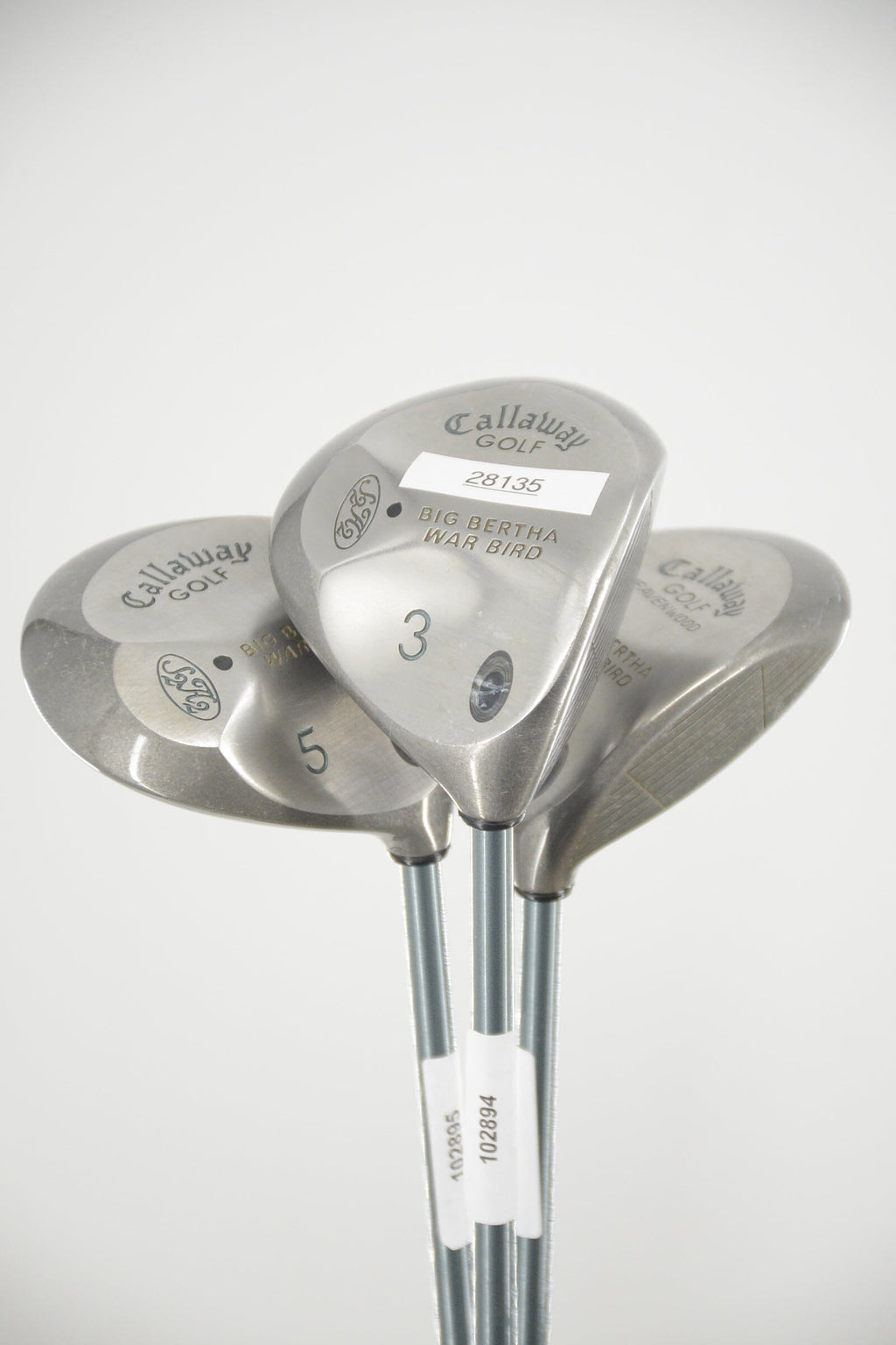 Women's Callaway Big Bertha War Bird 3W, 5W, 7W Wood Set W Flex